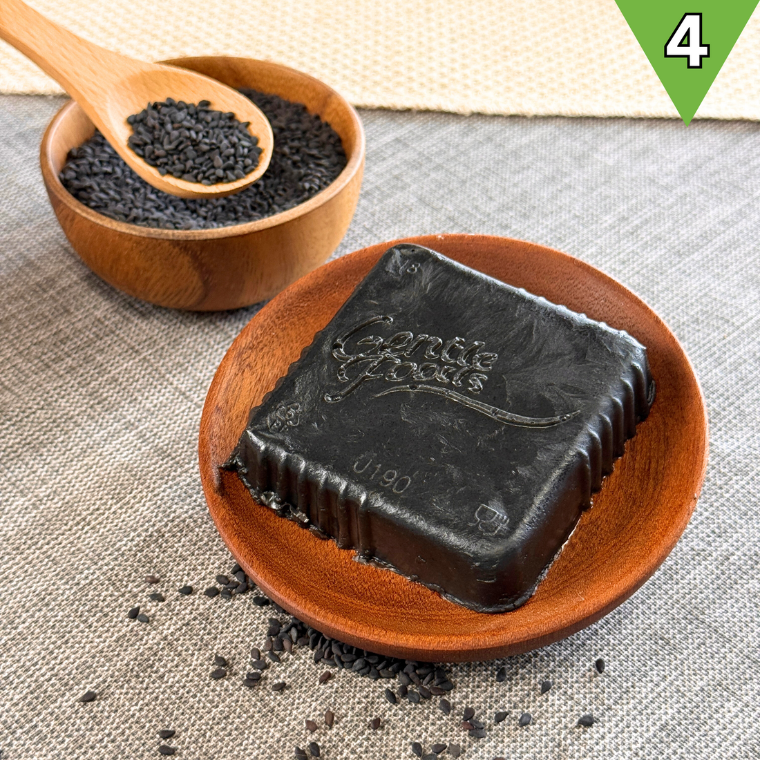 Black Sesame Mooncake | IDDSI Standard Pureed Mooncakes | GentleFoods